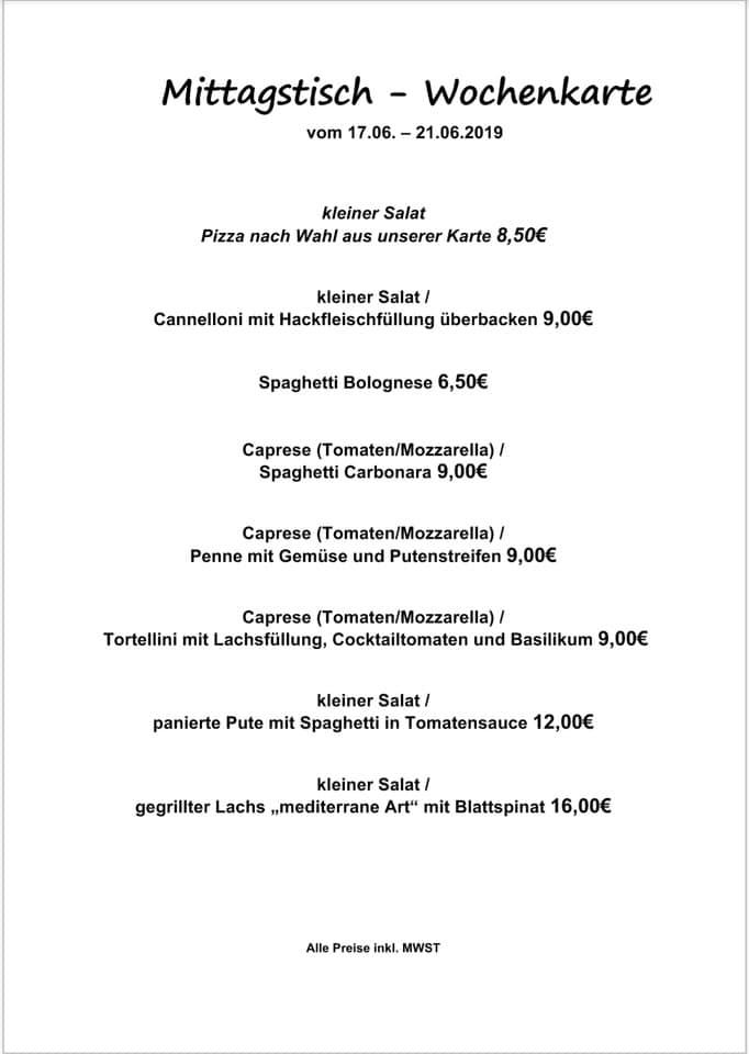 Menu at Badner Stub' - Da Giovanni restaurant, Ottersweier