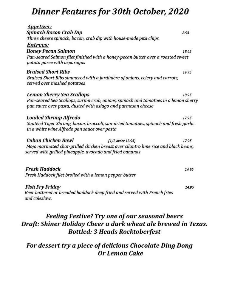 Menu at Jines Restaurant, Rochester