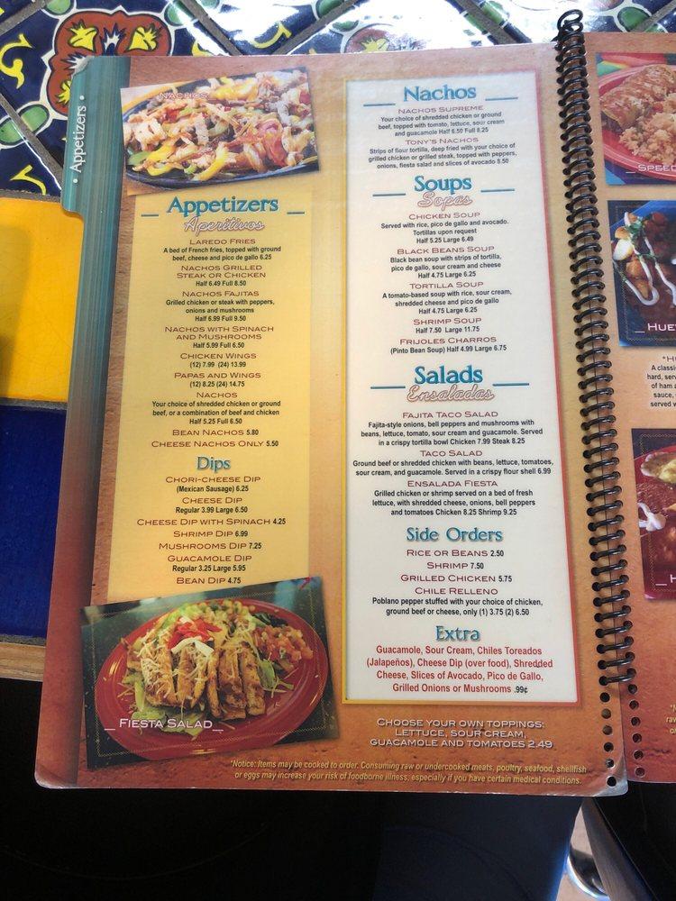 Menu at Monte Alban Restaurant, Hiawassee