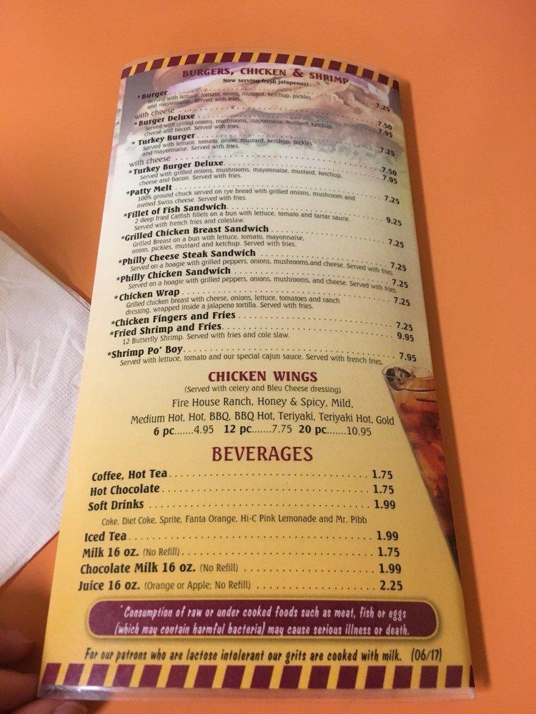 Carta del restaurante Sunnyside Up, Savannah, 800 E Derenne Ave