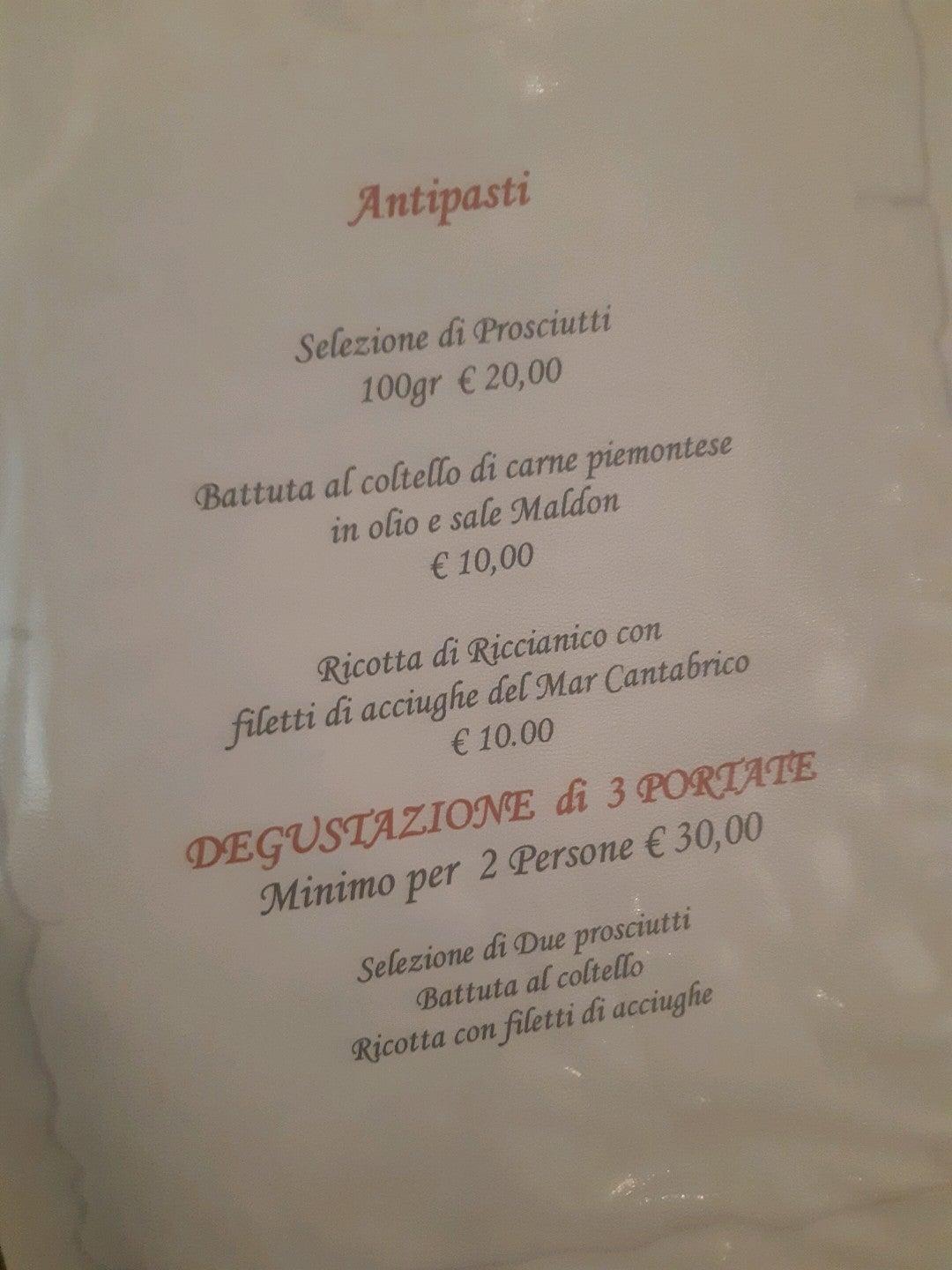 Menu at Trattoria Bar Bibo, Traversa