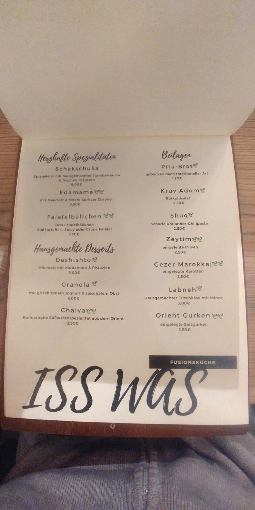 Speisekarte von Iss Was - Fusionsküche restaurant, Gießen