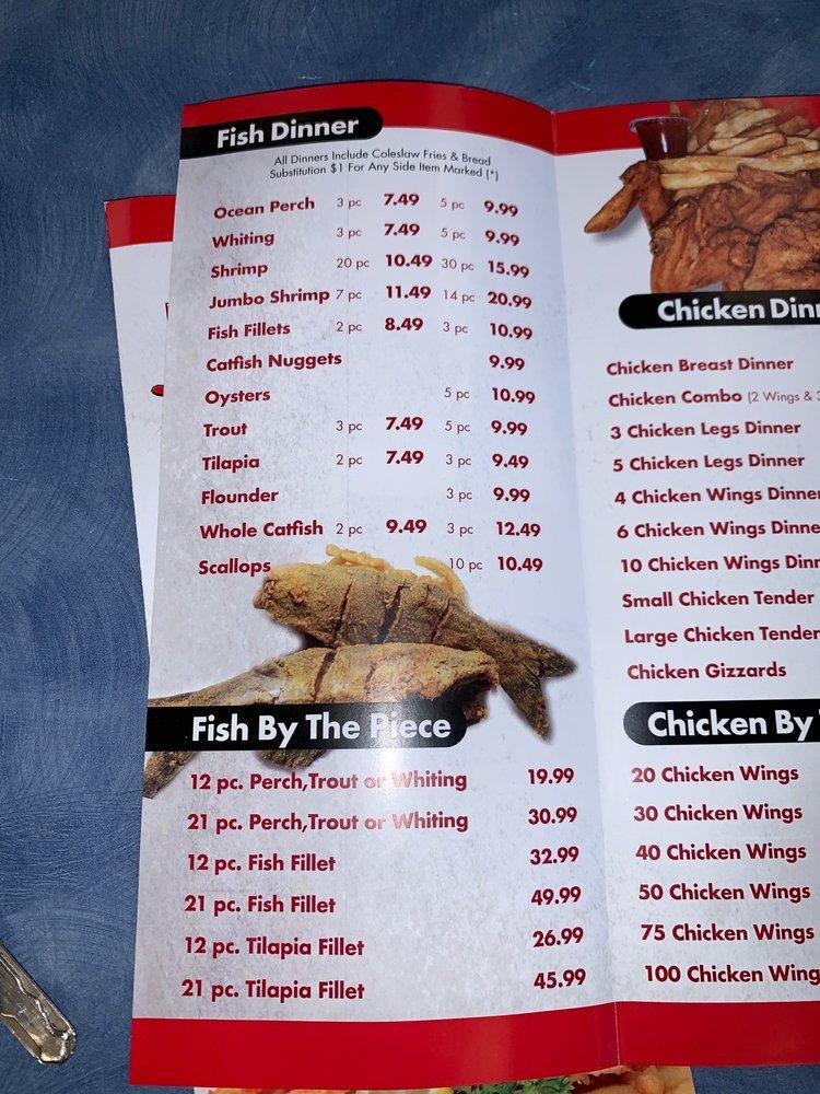 Menu at JJ Fish and Chicken restaurant, Jonesboro