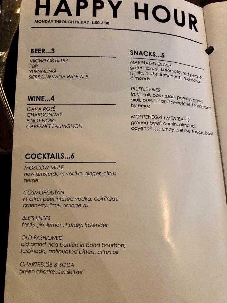Menu at Forgotten Tonic pub & bar, St. Augustine