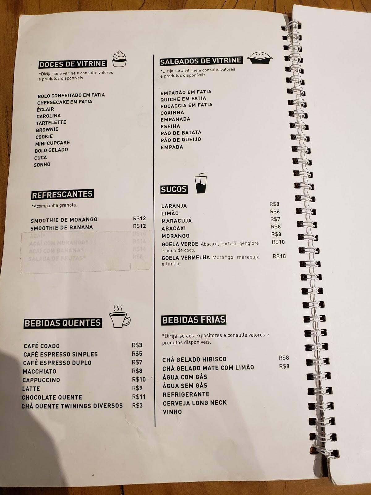 Menu em Goela Padaria e Cozinha, Bauru