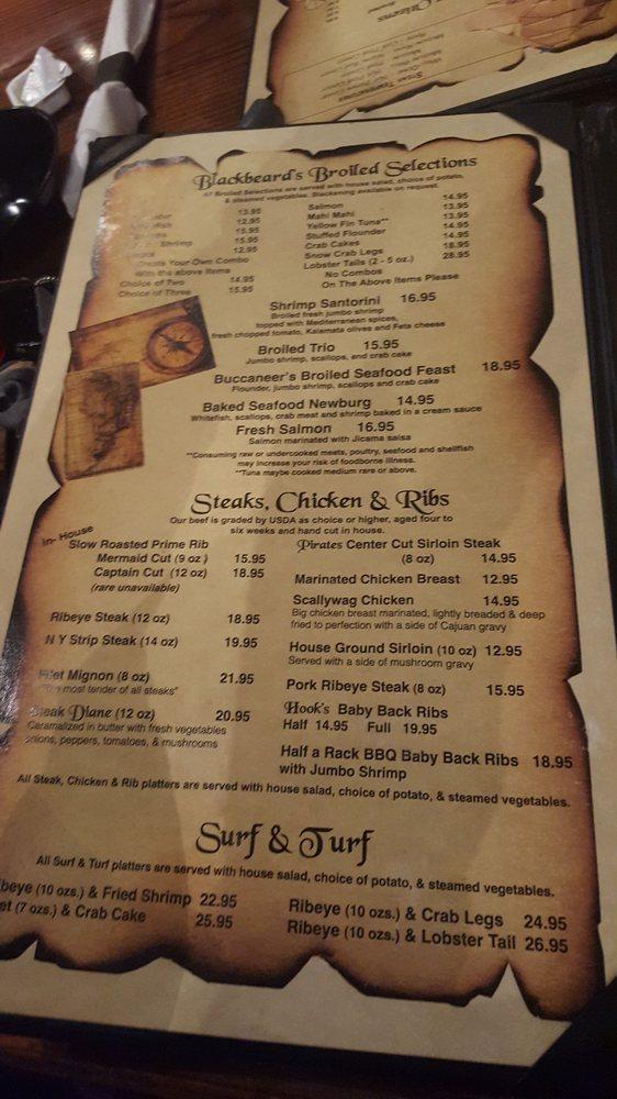 Carta del pub y bar Pirates Landing, Elkin, 161 Interstate Way