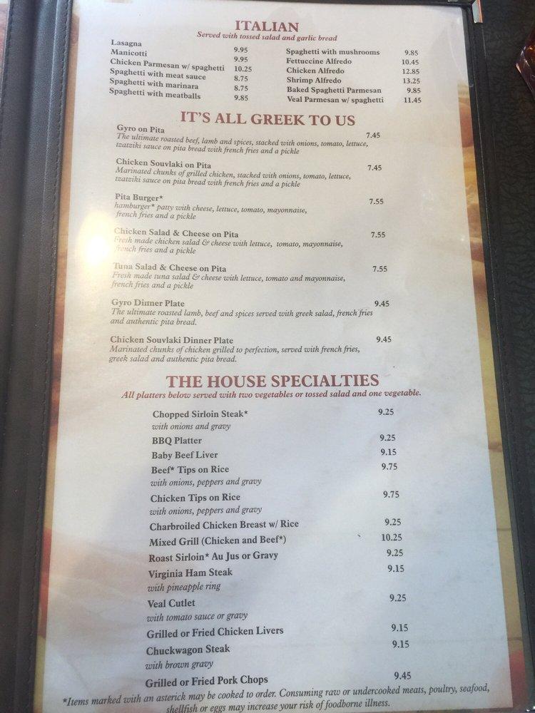 Menu at Rock Hill Diner restaurant, Rock Hill, Cherry Rd