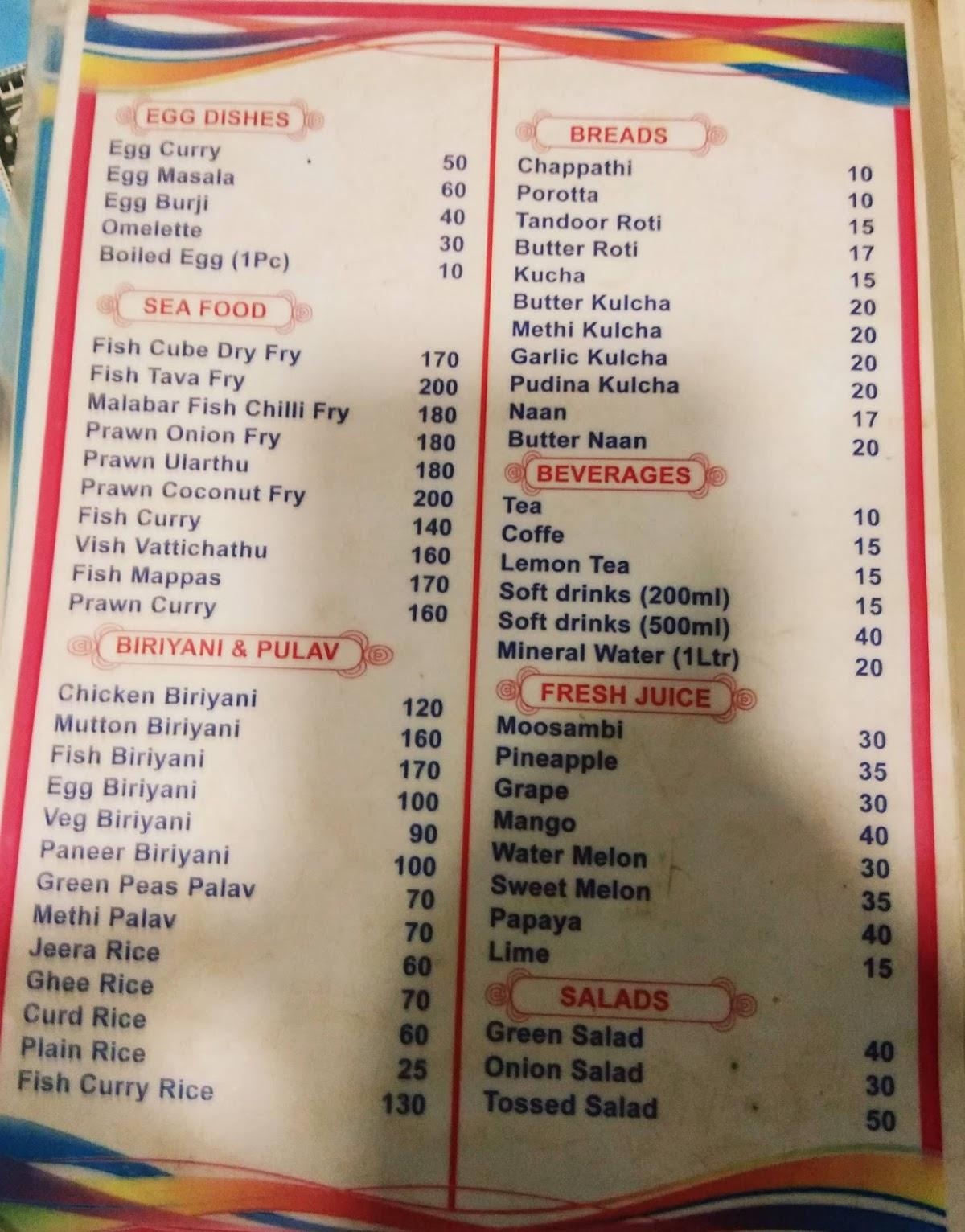 Menu at The Magic Chef, Bengaluru, RM4X+H7Q