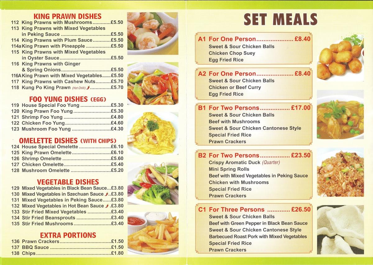 Menu at Golden Well fast food, Henlow
