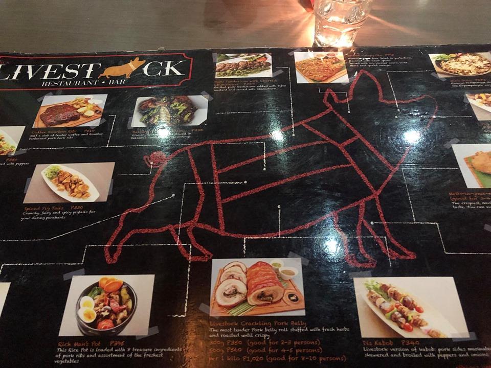 Menu at Livestock restaurant, Quezon City, El Jardin Del Presidente 1