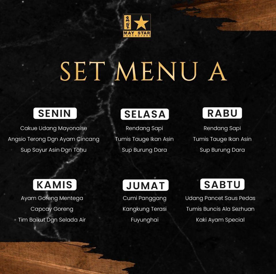 Carta de May Star Restaurant, Surabaya, Ruko Pakuwon Square Blok AK.2 ...