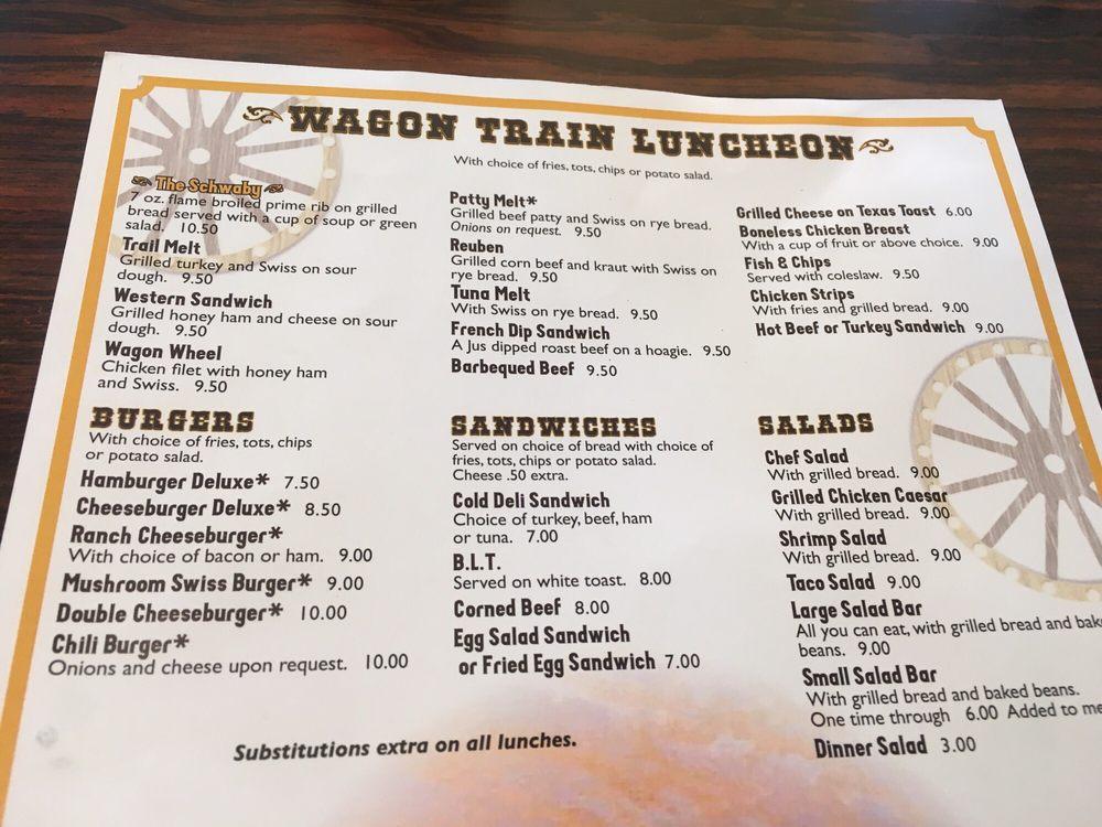 Menu at Oregon Trail Restaurant, Baker City
