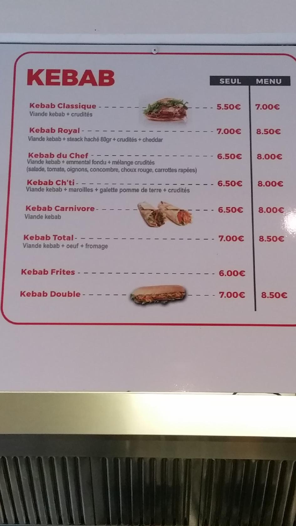 Menu au So Good restaurant, Rochefort