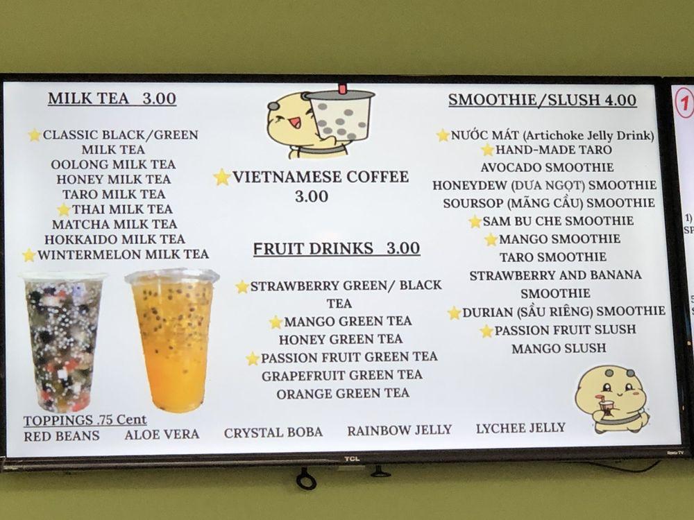Menu at Khang Vietnamese Sandwich & Cafe, Houston