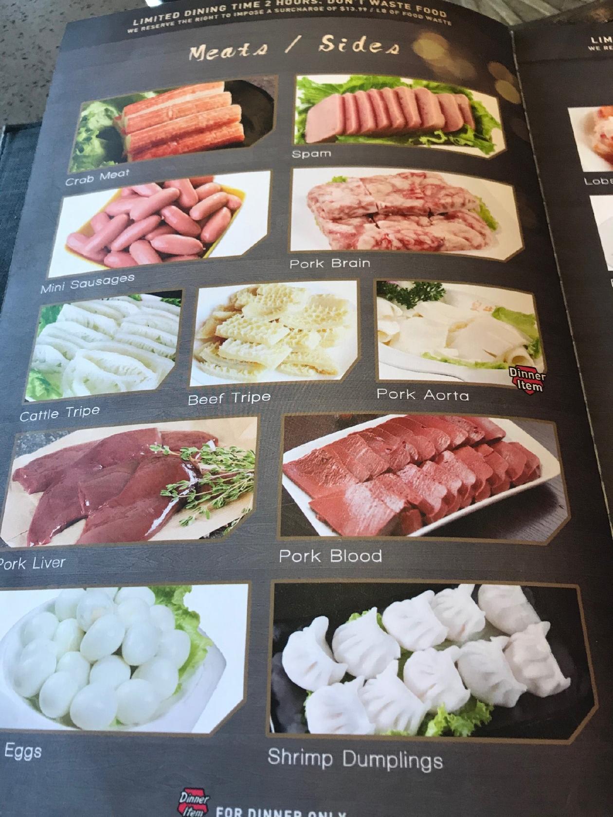 Menu at KPOT Korean BBQ & Hot Pot, Philadelphia, 789 Franklin Mills Cir