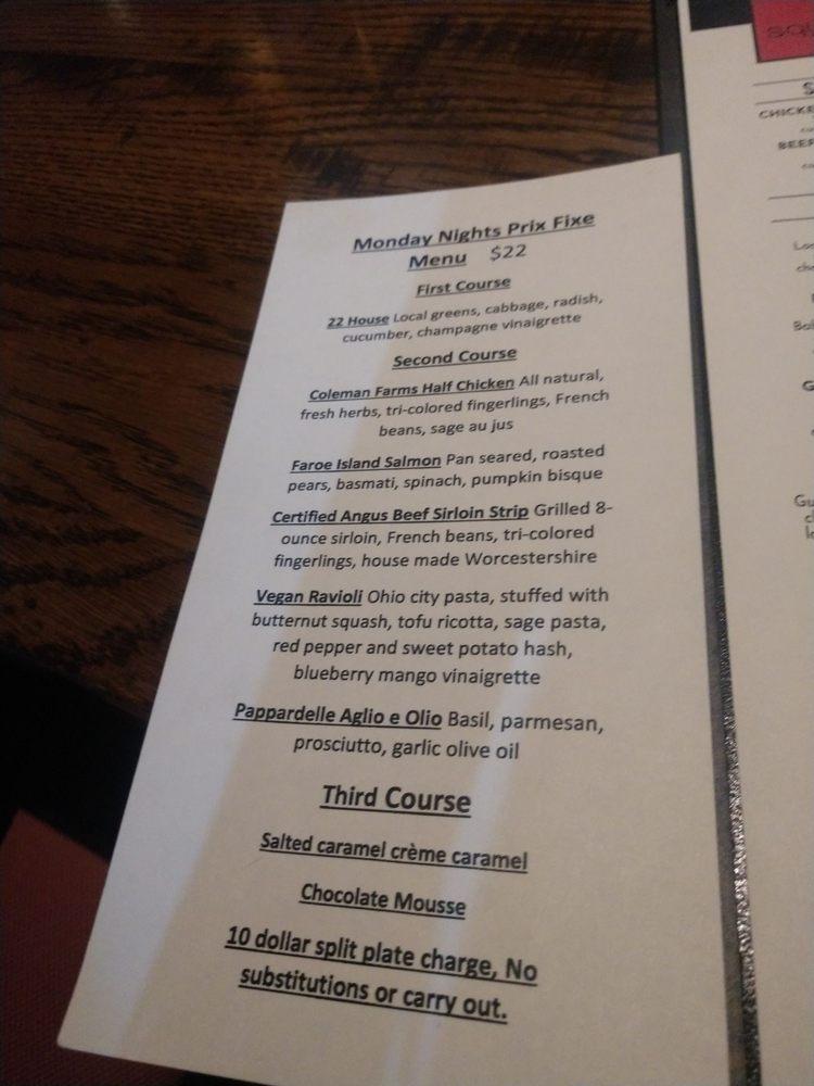 Menu at Square 22 Restaurant and Bar, Strongsville