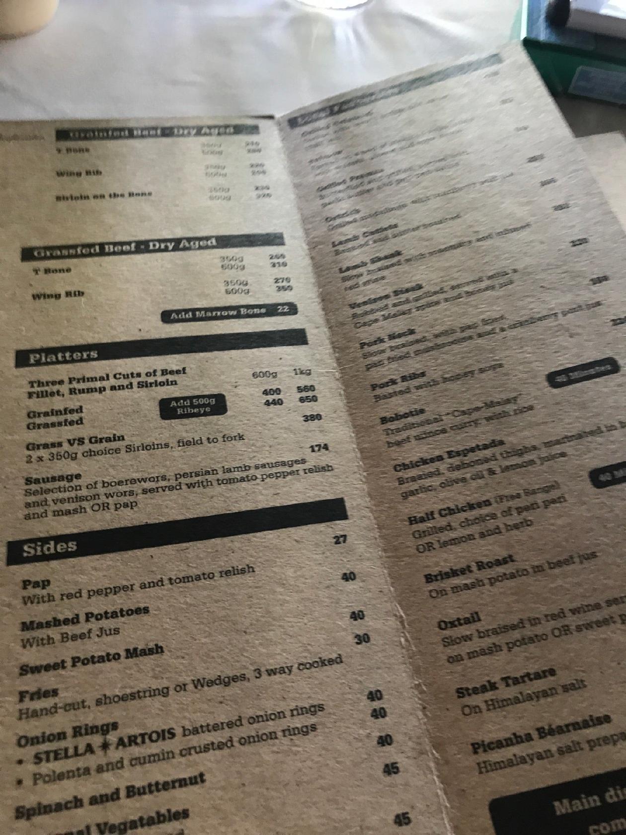 Menu at The Local Grill restaurant, Randburg, 50 7th Ave