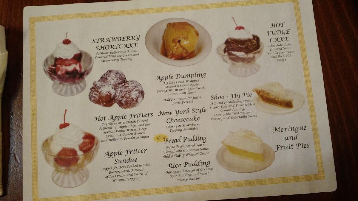 Menu at Dutch Pantry restaurant, Williamstown