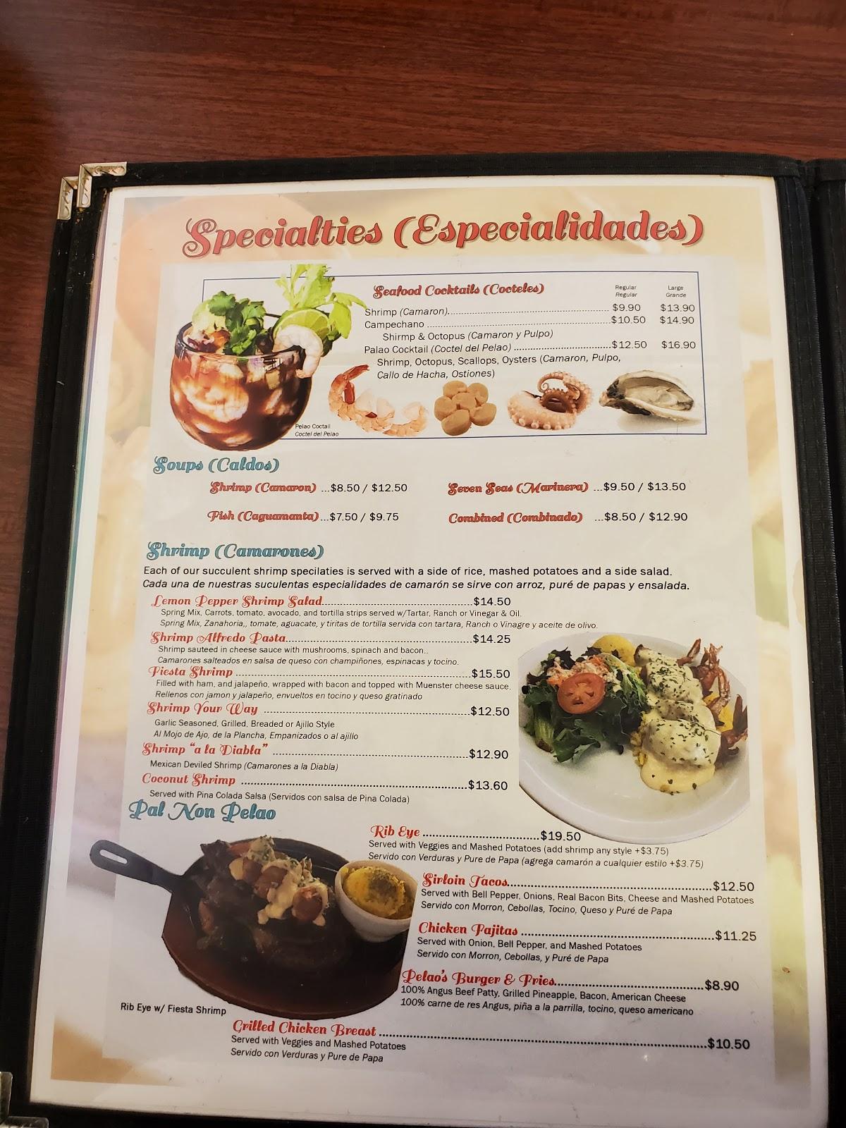 Carta del restaurante El Camaron Pelao, Anthony