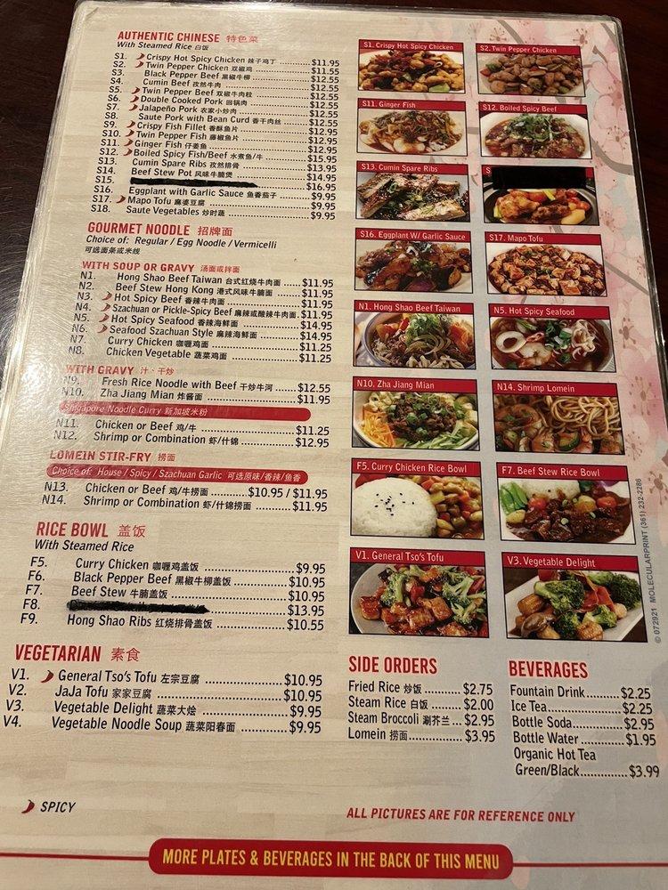 Menu at JaJa Cafe, Corpus Christi