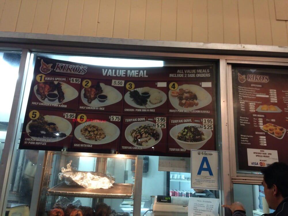 Menu at Kiko's Rotisserie Chicken restaurant, Artesia