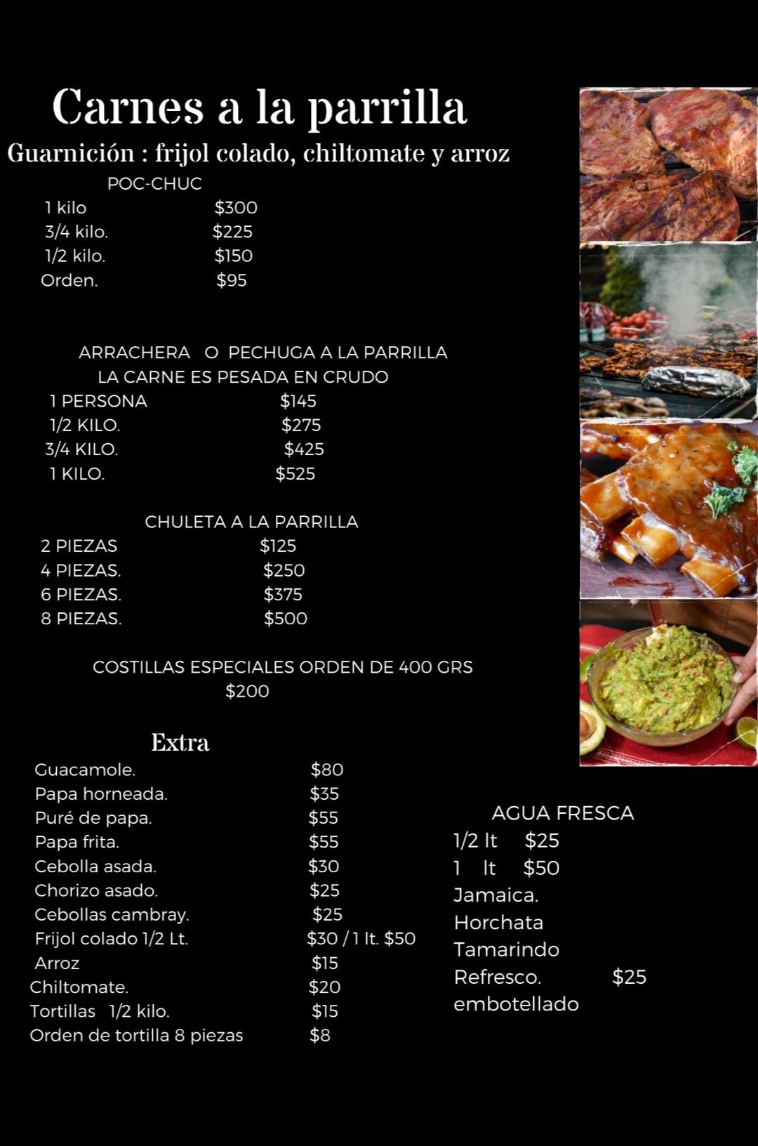 Menu at Mm restaurant, San Miguel de Cozumel