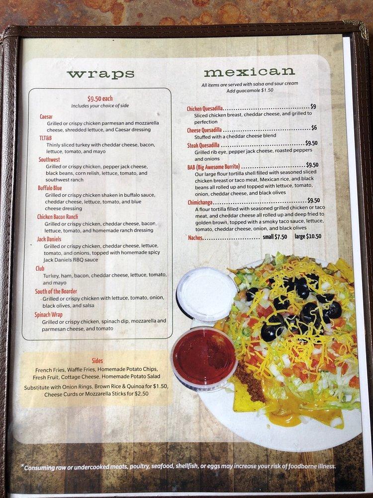 Menu at The Outpost pub & bar, Sherwood