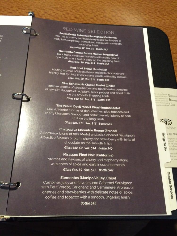 Menu at Steels Cafe and Grill, Calgary