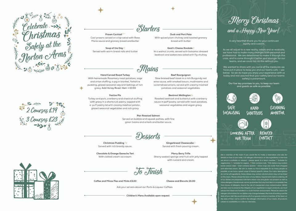 Menu at The Norton Arms pub & bar, Runcorn
