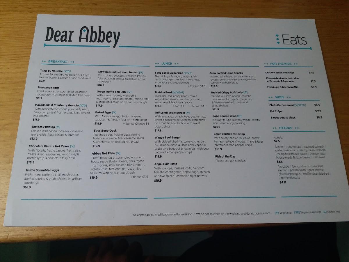Menu at Quarter Two Cafe, Moonee Ponds