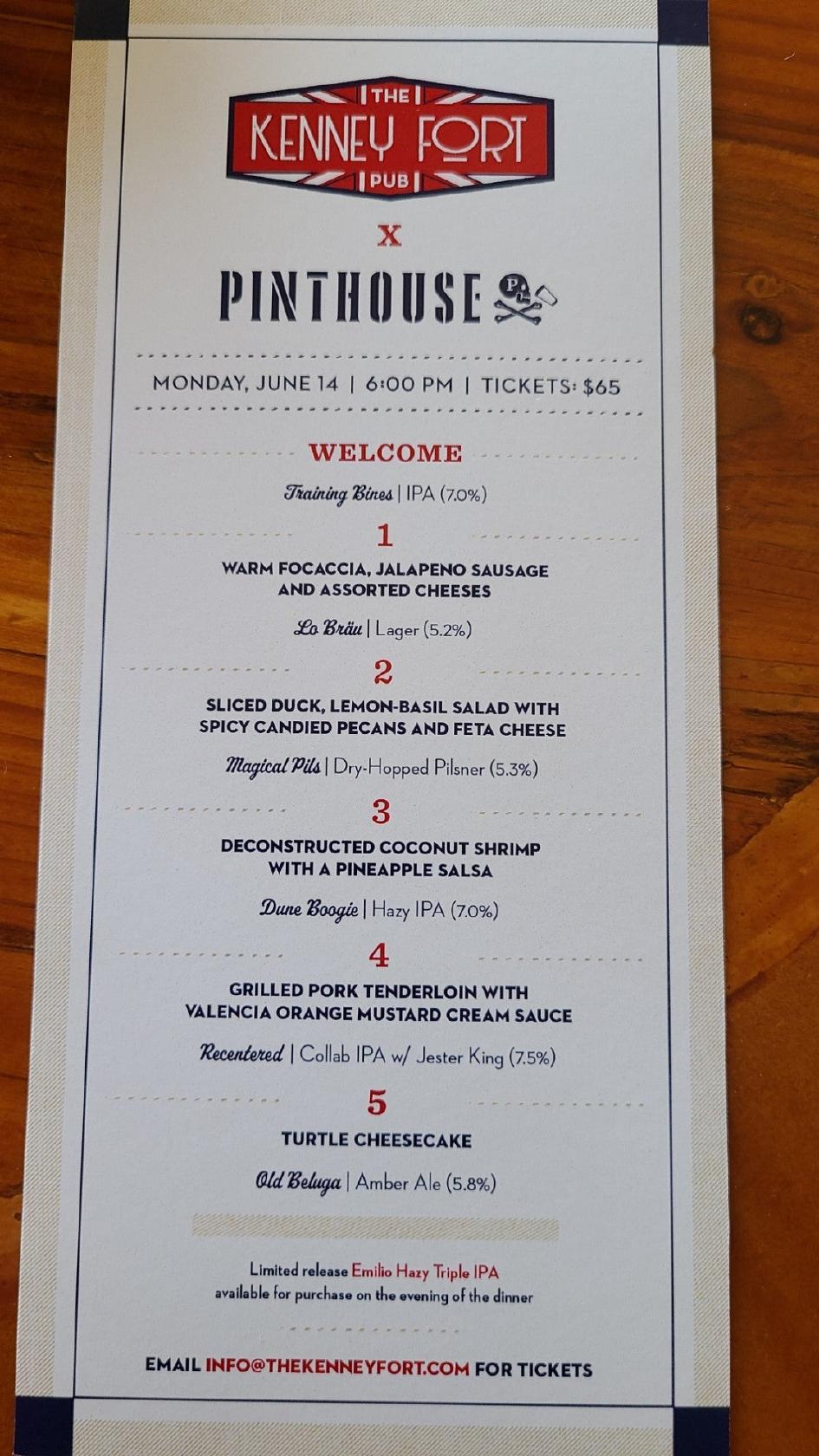Menu at The Kenney Fort Pub, Round Rock