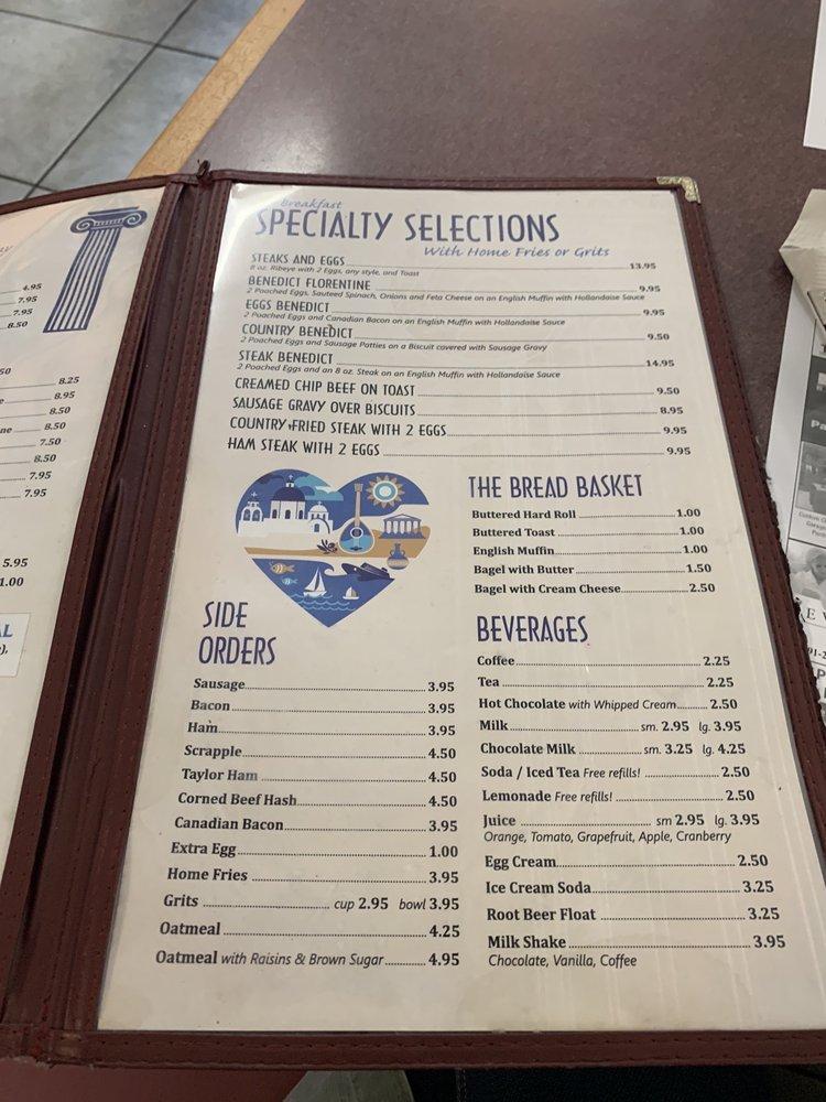 Menu at Galaxy Diner restaurant, Stuart