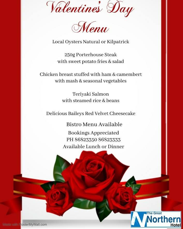 Menu at Great Northern Hotel pub & bar, Port Lincoln, 34 Hallett Pl