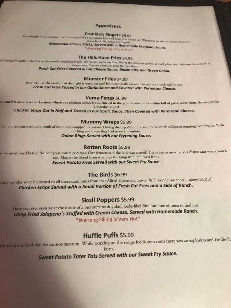 Menu at Little Shop of Burgers restaurant, Casper