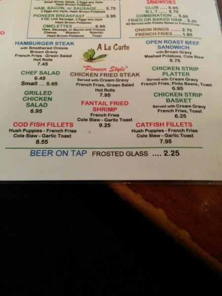 Menu at P3 restaurant, Wichita Falls