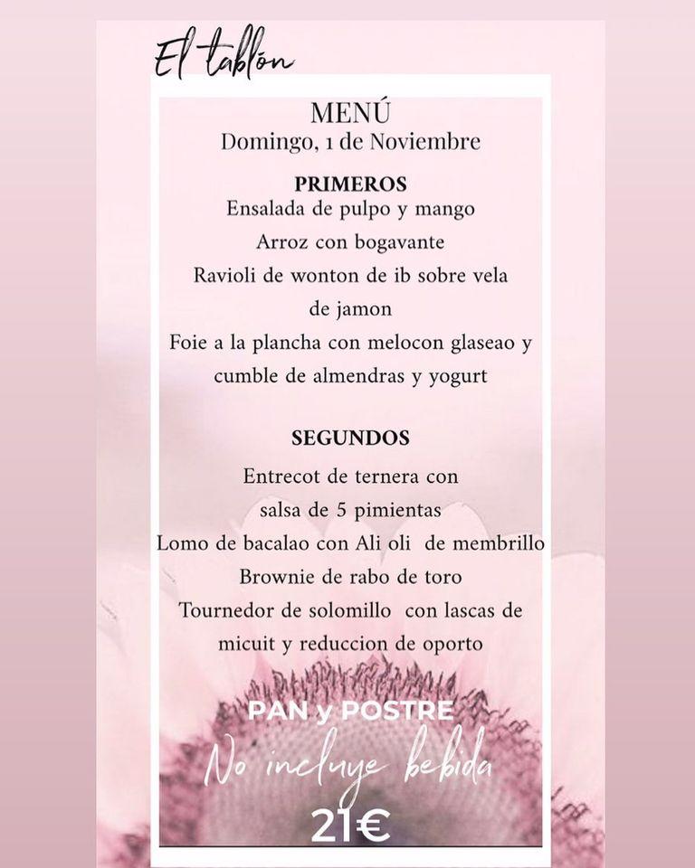 Menu at El Tablón Salamanca pizzeria, Carbajosa de la Sagrada