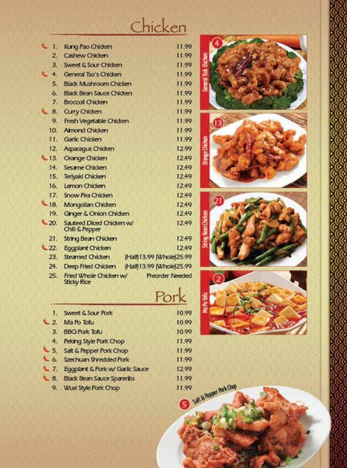 Menu at Four Seasons Chinese Restaurant, Clovis
