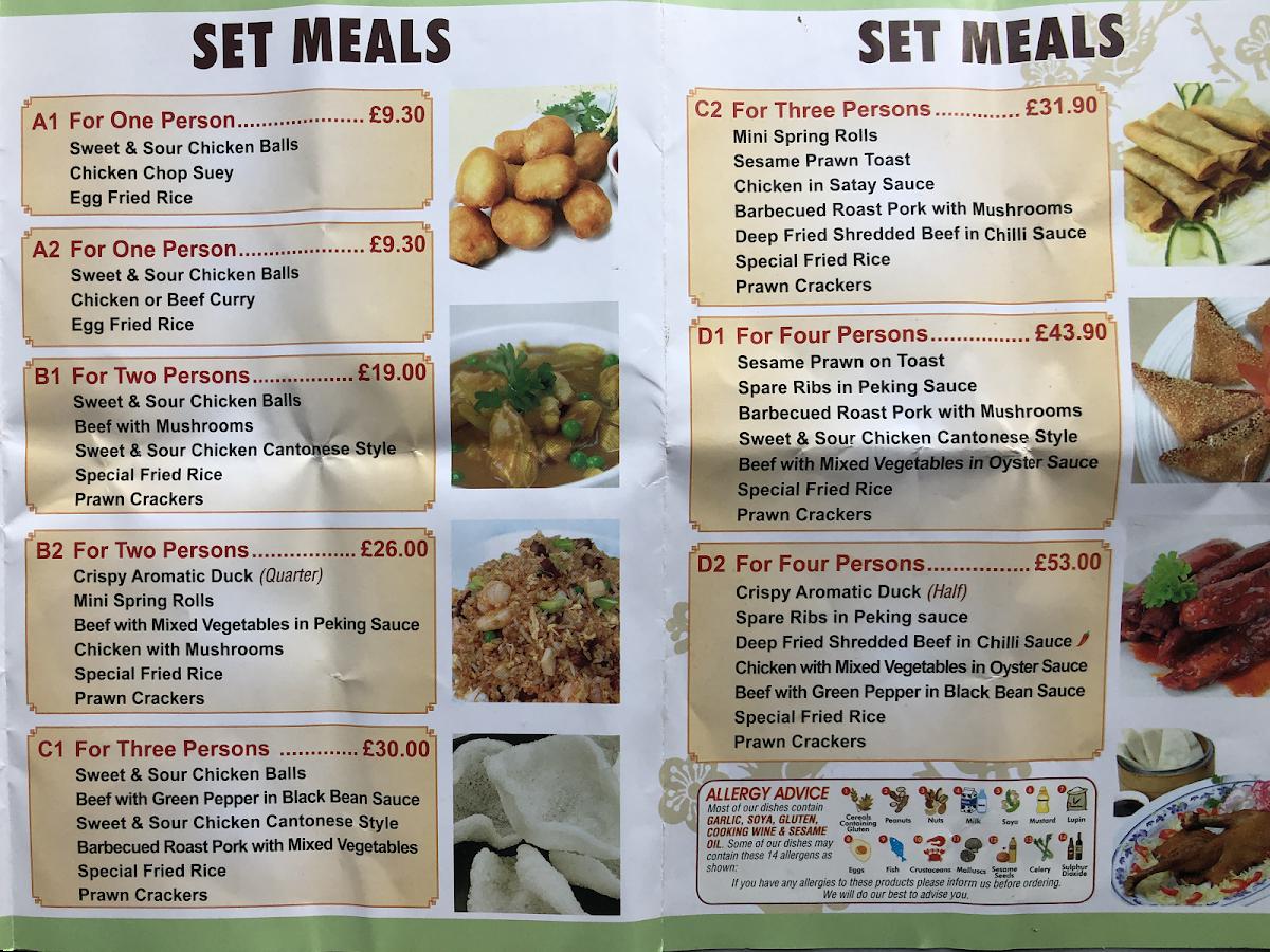 Menu at Golden Well fast food, Henlow