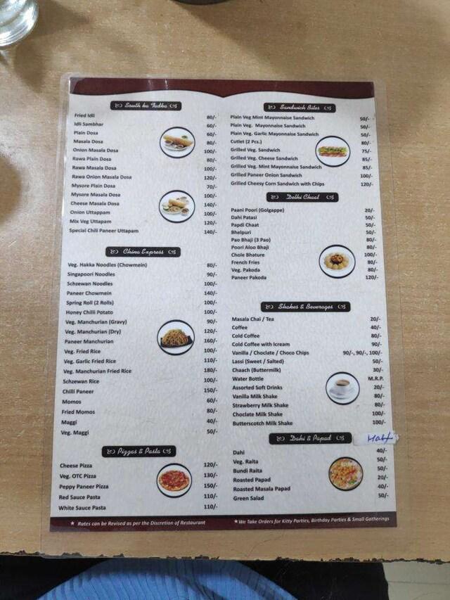 Menu at My Kitchen, Jaipur, Plot 958