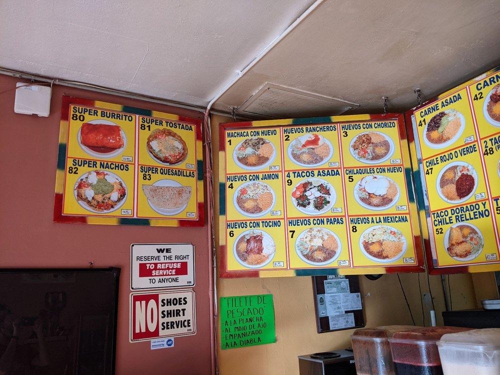 Menu at El Chilito Restaurant, Downey, Paramount Blvd