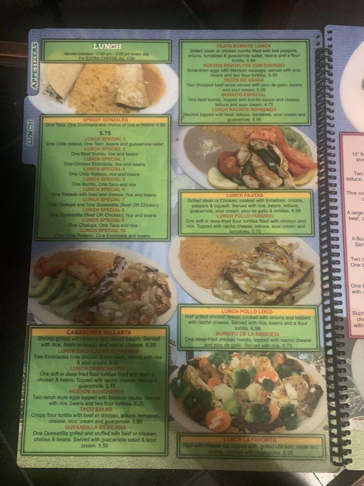 Menu at El Limon Mexican Restaurant, Chesnee