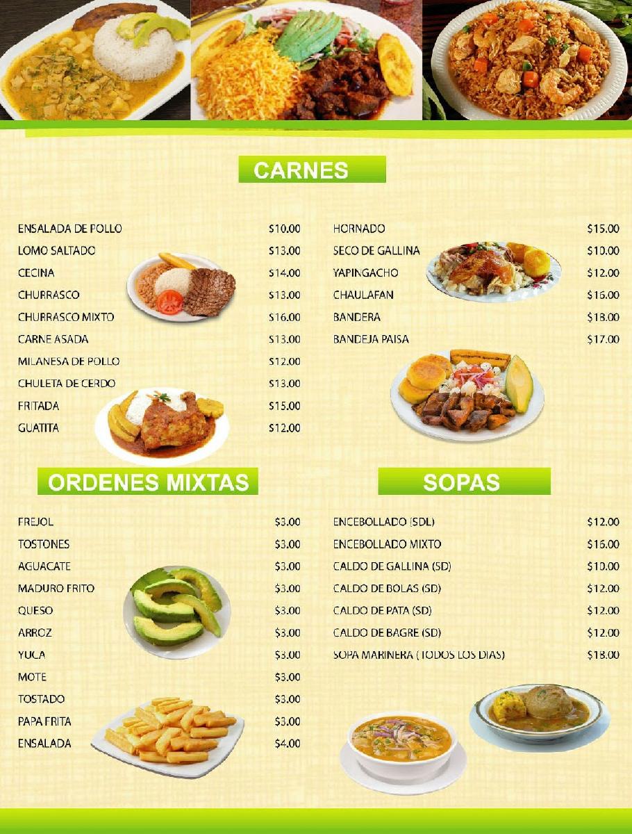 Menu at Mely & Mar Restaurant, Newark