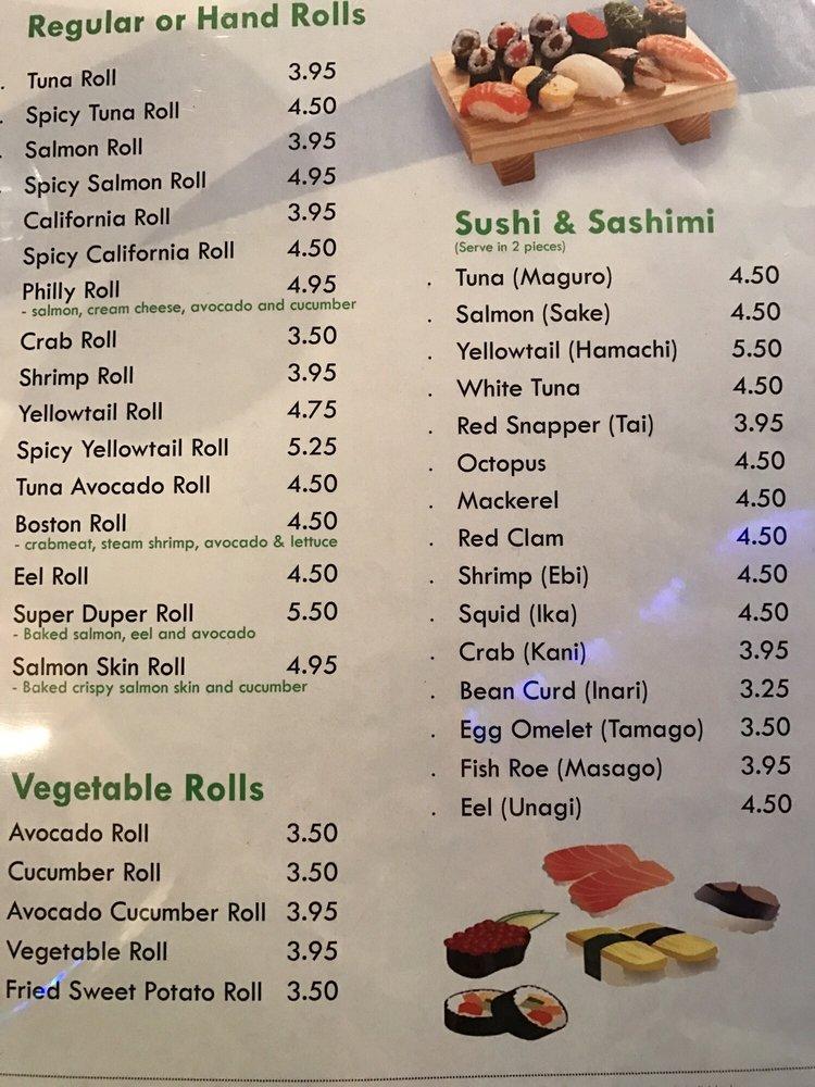 Menu at OMG Sushi restaurant, Newport News