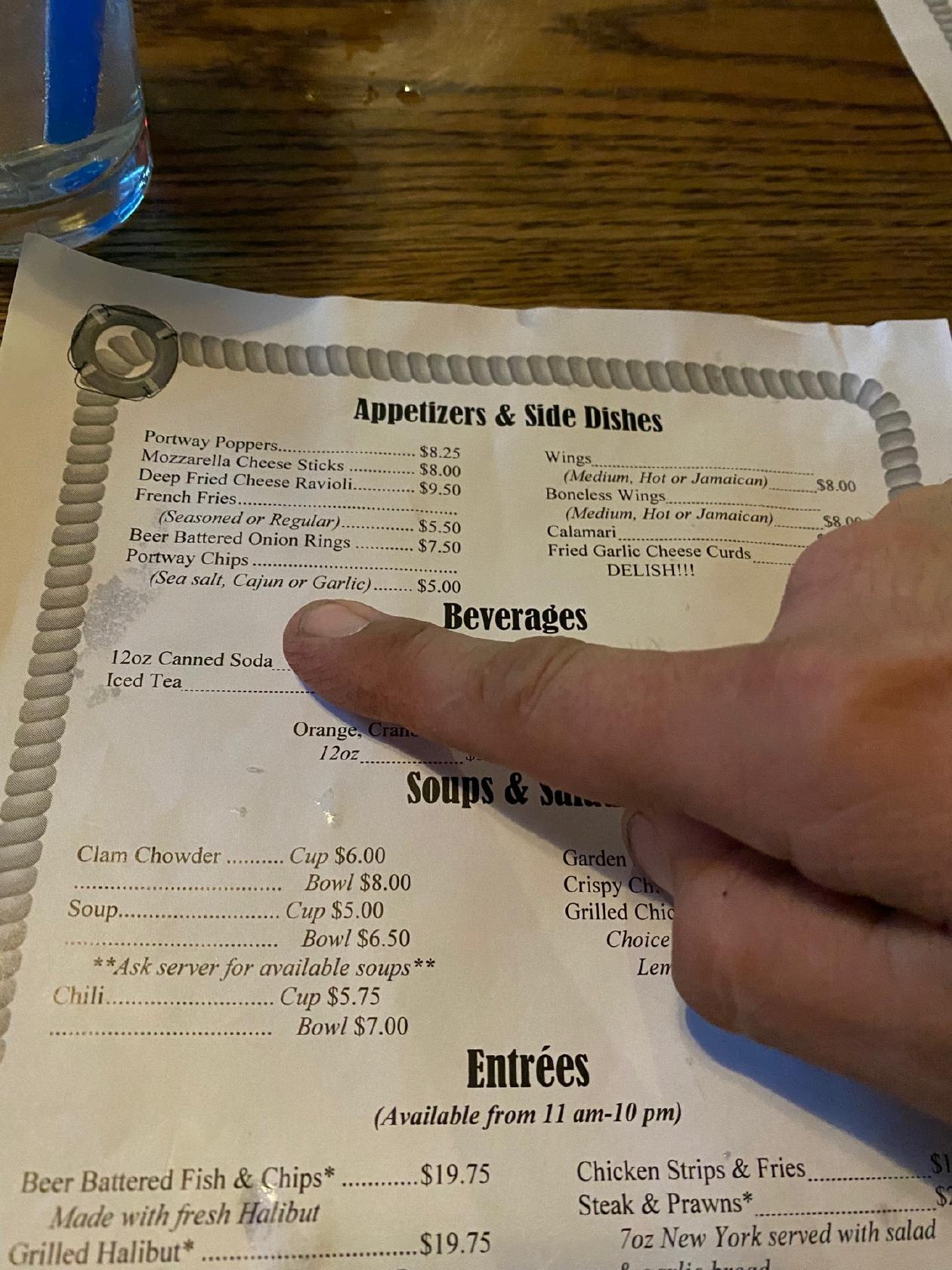 Menu at Portway Tavern pub & bar, Astoria