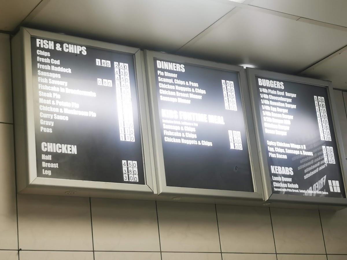 Menu at The Avenue restaurant, Birkenhead