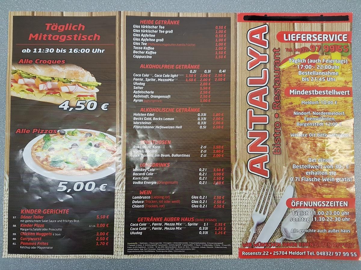 Speisekarte von Antalya Kebap restaurant, Meldorf