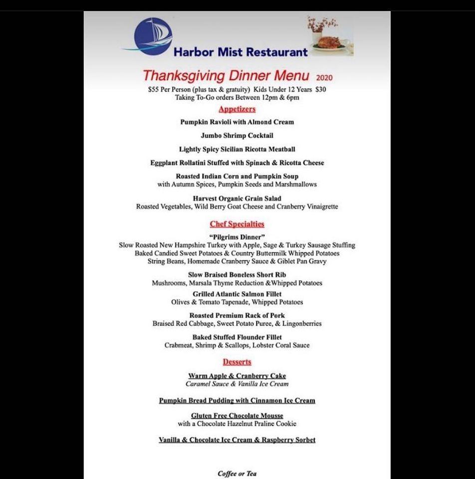 Menu at Harbor Mist Restaurant, Cold Spring Harbor