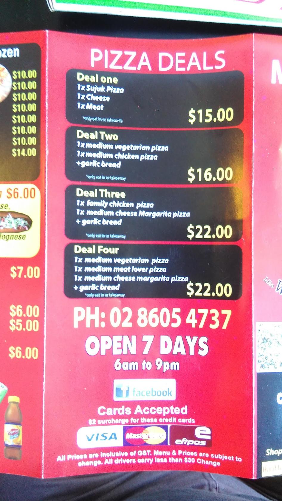 Menu at Mina Bakery Blacktown, Blacktown, 5/14 Sunnyholt Rd