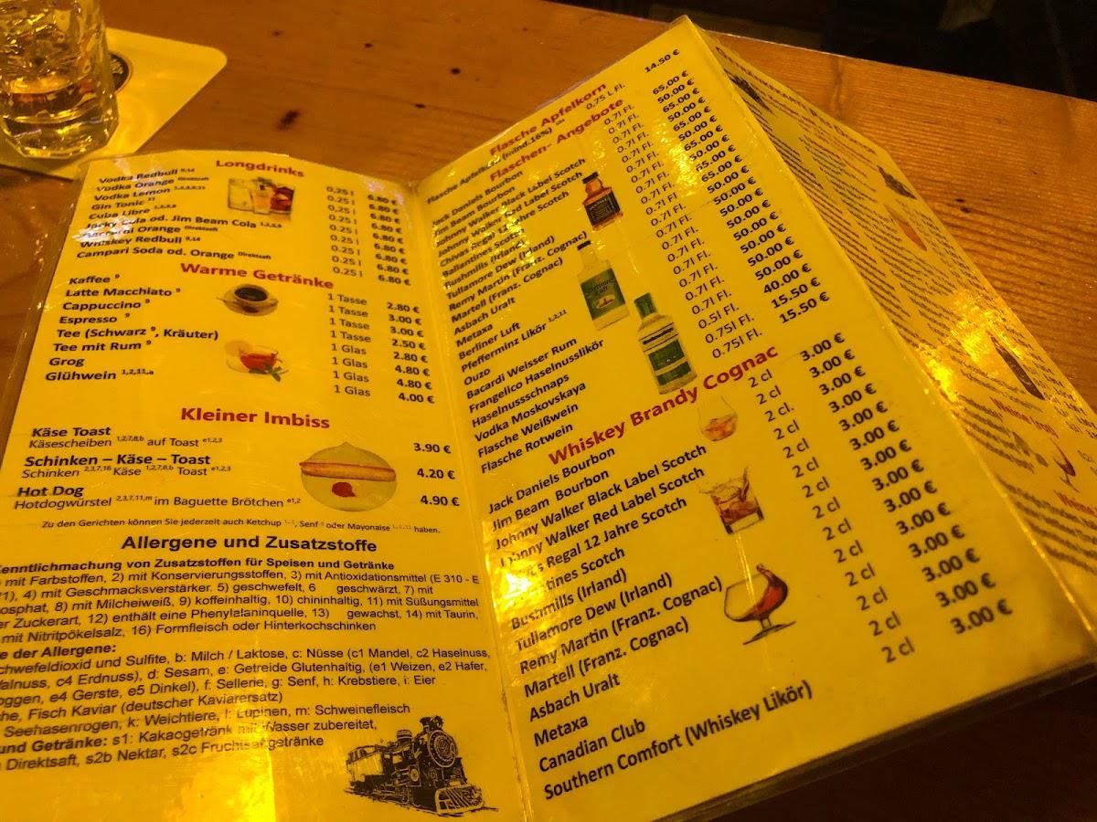 Menu at Pils Doktor pub & bar, Munich