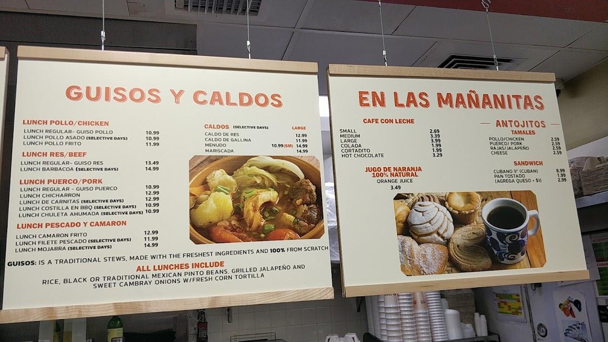 Menu at Tapatia Supermarket - Jupiter restaurant, Jupiter